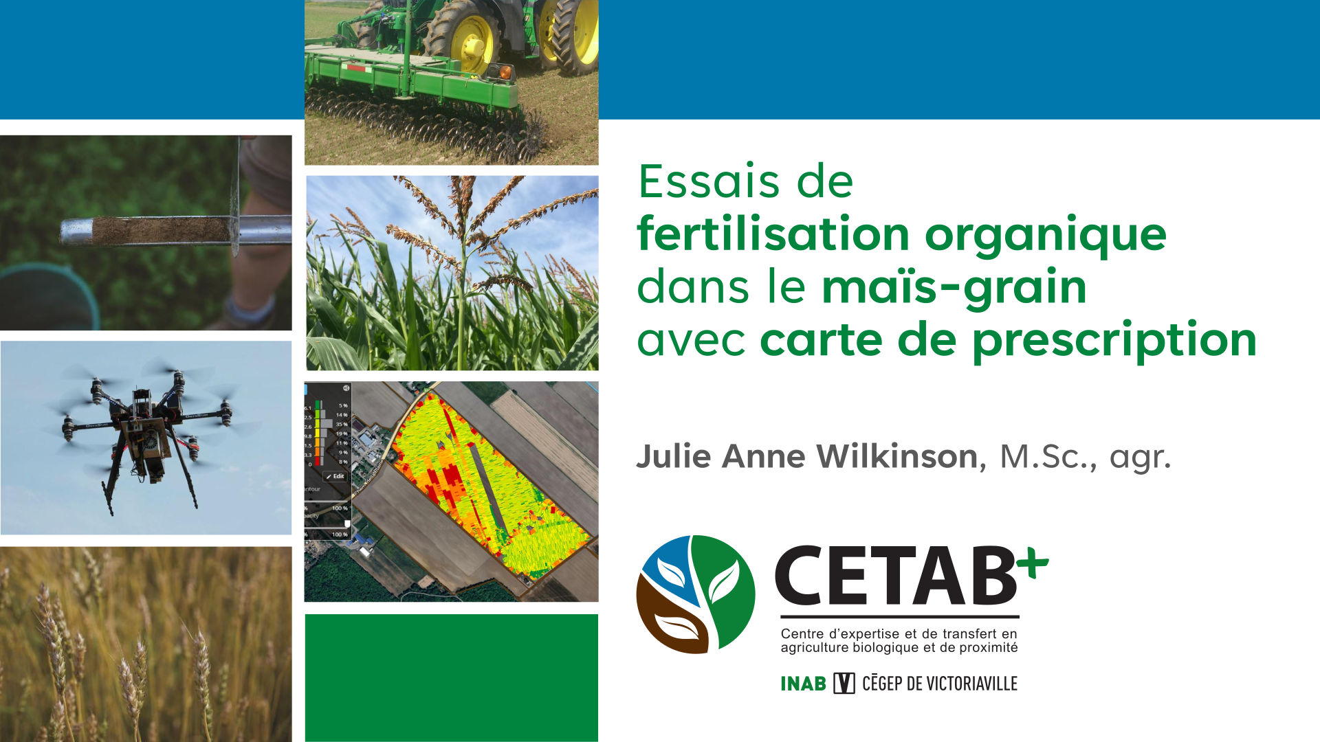 Essai de fertilisation organique dans le maïs-grain avec carte de ...